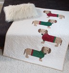Yuletide Charm - Dogs in Sweaters Small Quilt Kit | ConnectingThreads.com