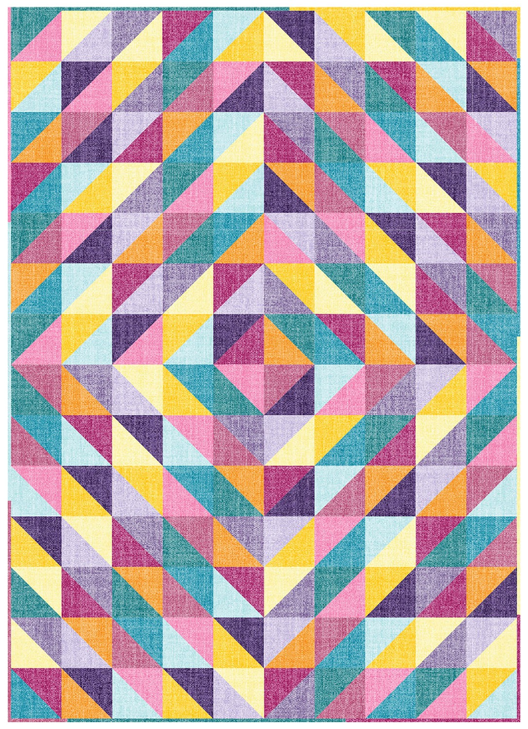 Basics - Half-Square Triangle Fun Quilt Kit Chambray Tonals | ConnectingThreads.com