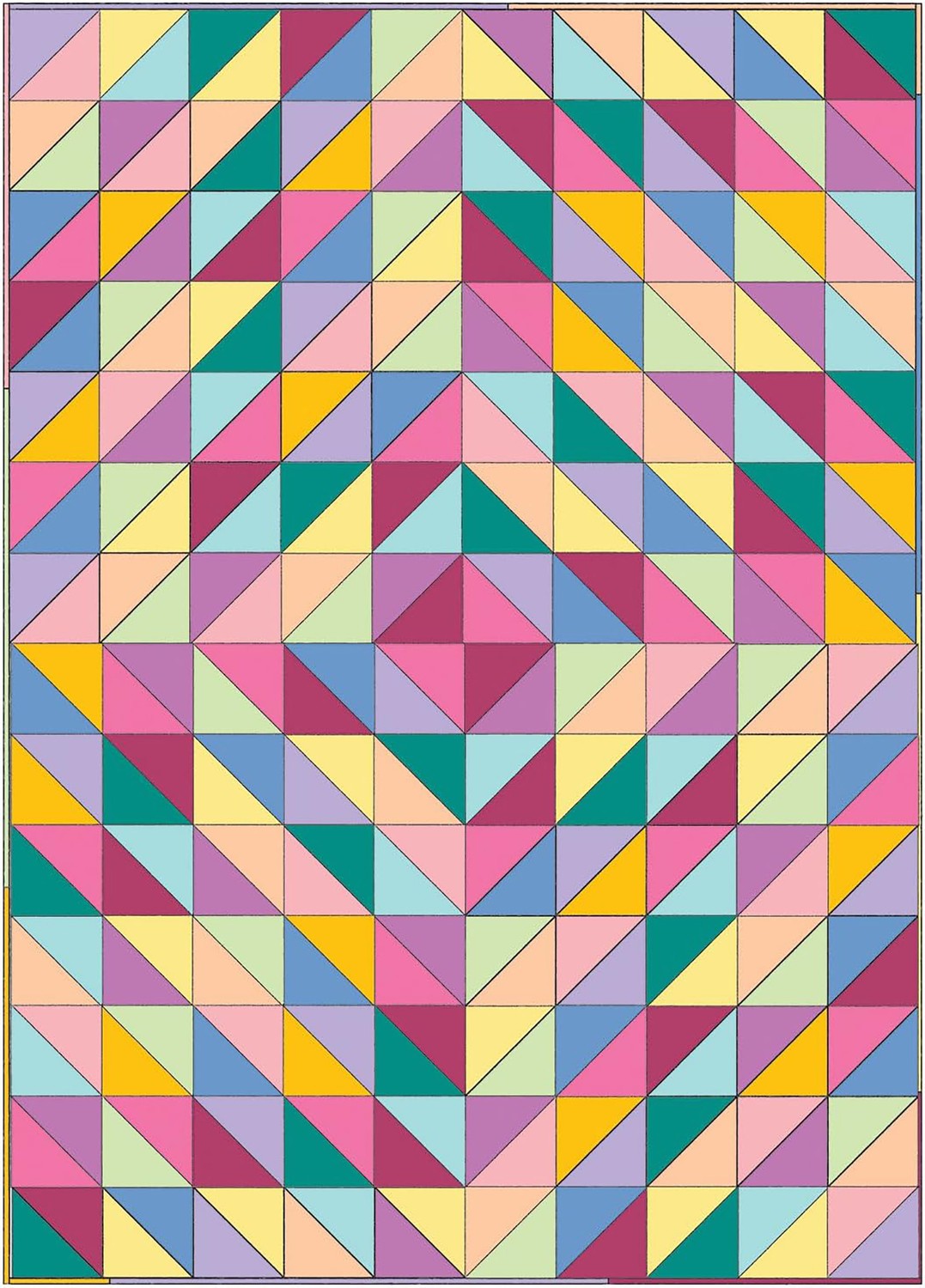 Basics - Half-Square Triangle Fun Quilt Kit Rainbow | ConnectingThreads.com