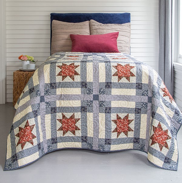 Hometown Americana - Stars & Plaid Quilt Kit | ConnectingThreads.com