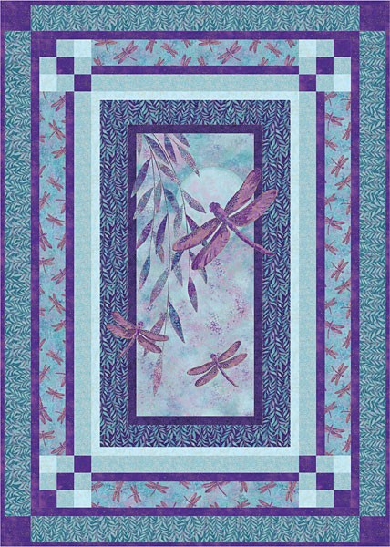 Outside Kits - Night Dragonflies Quilt Kit | ConnectingThreads.com