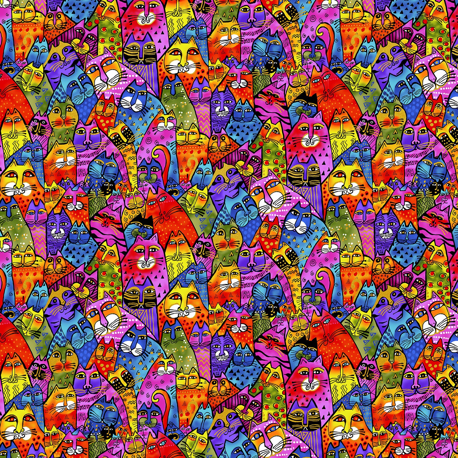 Feline Frolic - Packed Cats | ConnectingThreads.com