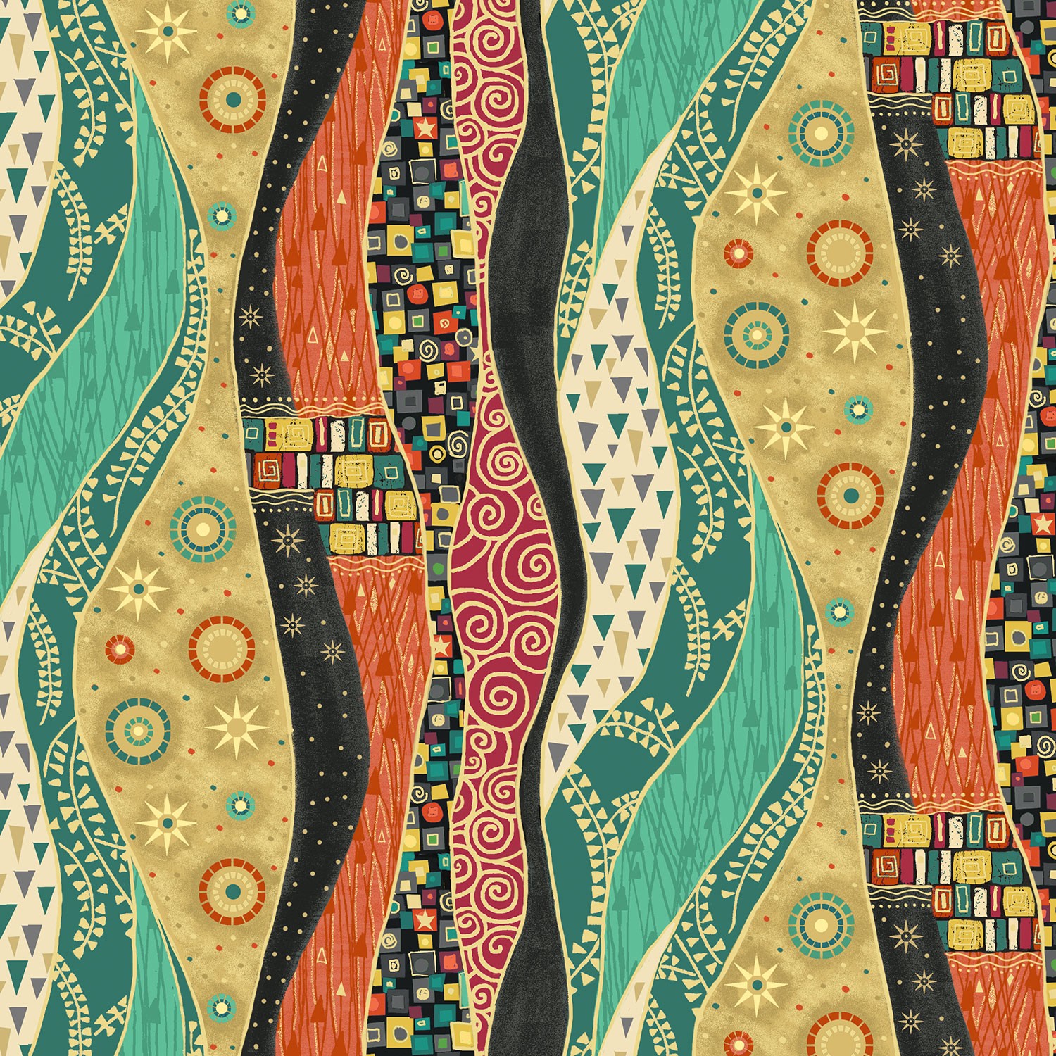 Rhapsody - Decorative Wavy Stripes | ConnectingThreads.com