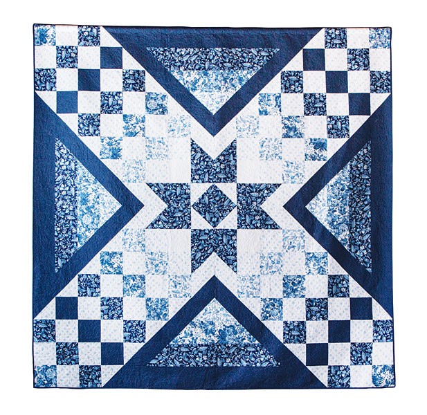Botanical Blue - Liberty Lake King Quilt Kit | ConnectingThreads.com