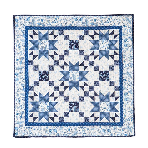 Botanical Blue - Daisy Chain Quilt Kit | ConnectingThreads.com