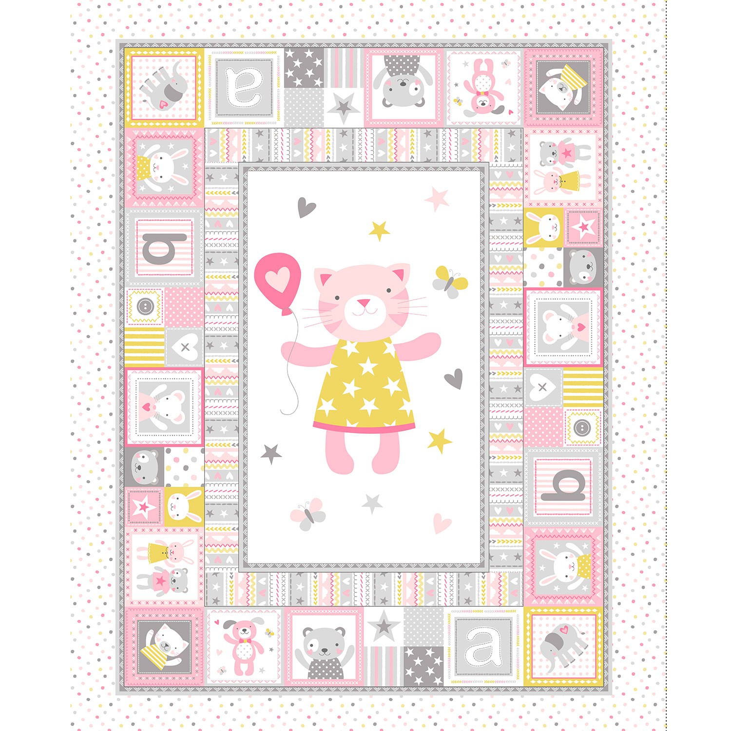 Cuddly Cat Panel | ConnectingThreads.com