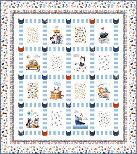 Outside Kits - A Cat's Life Quilt Kit | ConnectingThreads.com