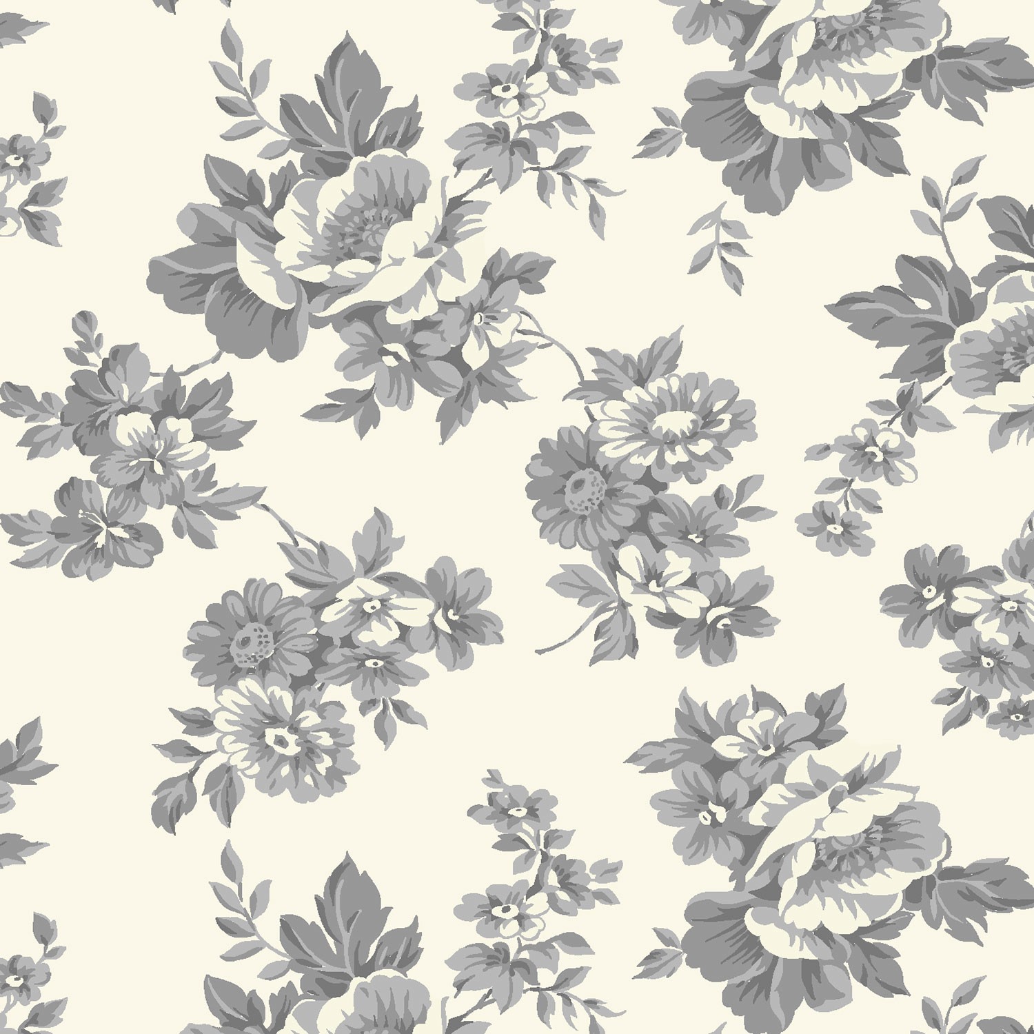 Richmond c.1862 - Monotone Floral | ConnectingThreads.com