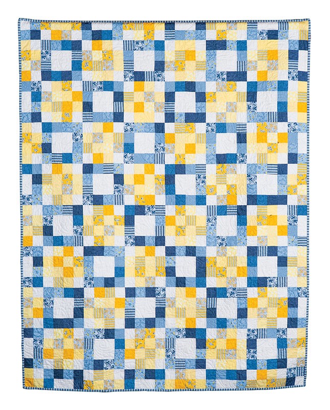 Sunshine Terrace w/ Metallic - Connected Throw Quilt Kit | ConnectingThreads.com