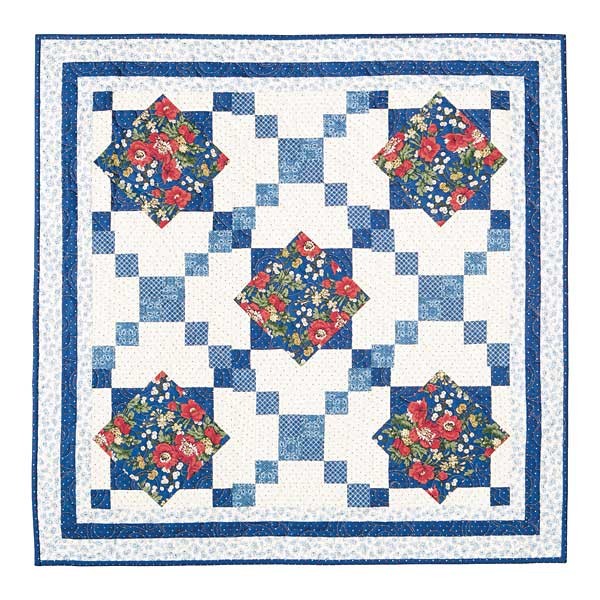 Wild Crimson - Elle's Flower Garden Quilt Kit | ConnectingThreads.com