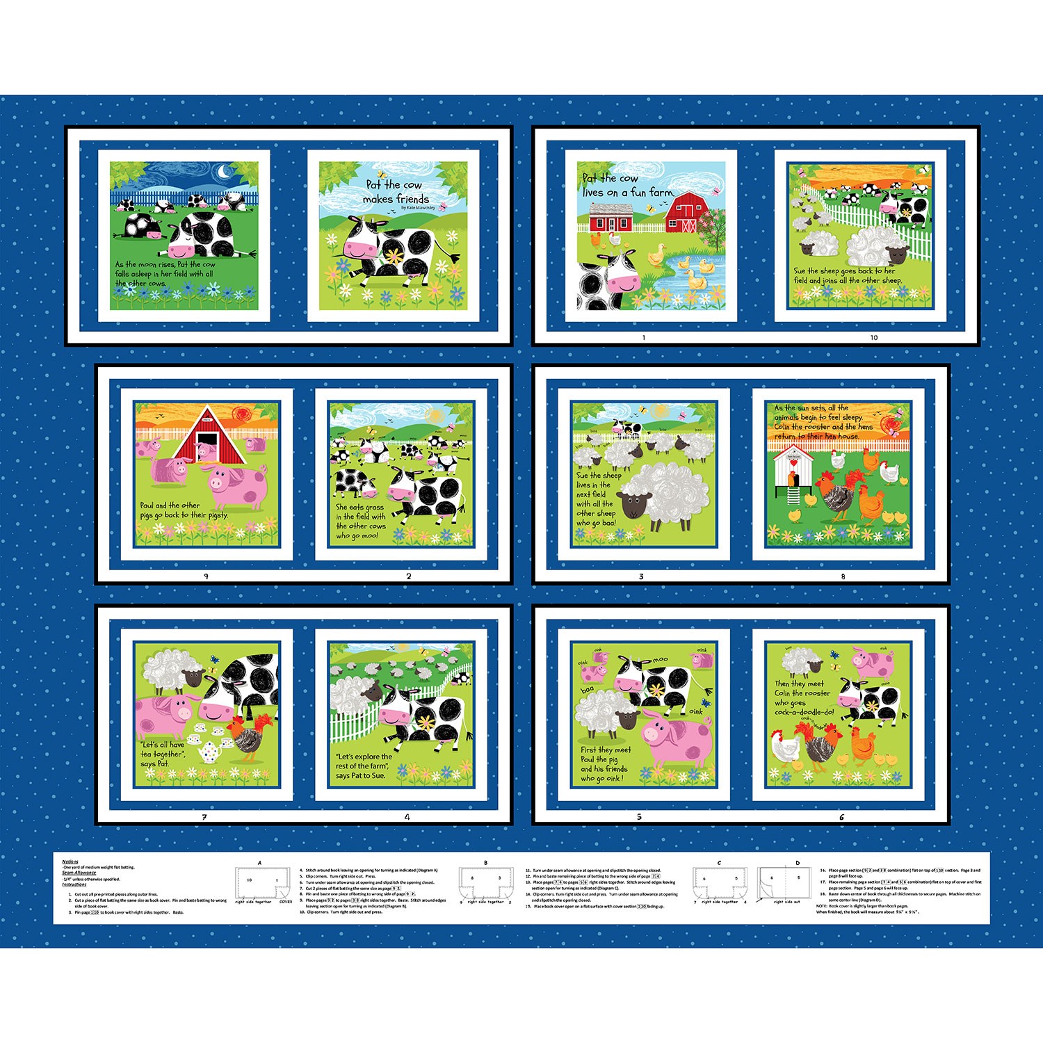 Best Friends Farm Soft Book Panel | ConnectingThreads.com