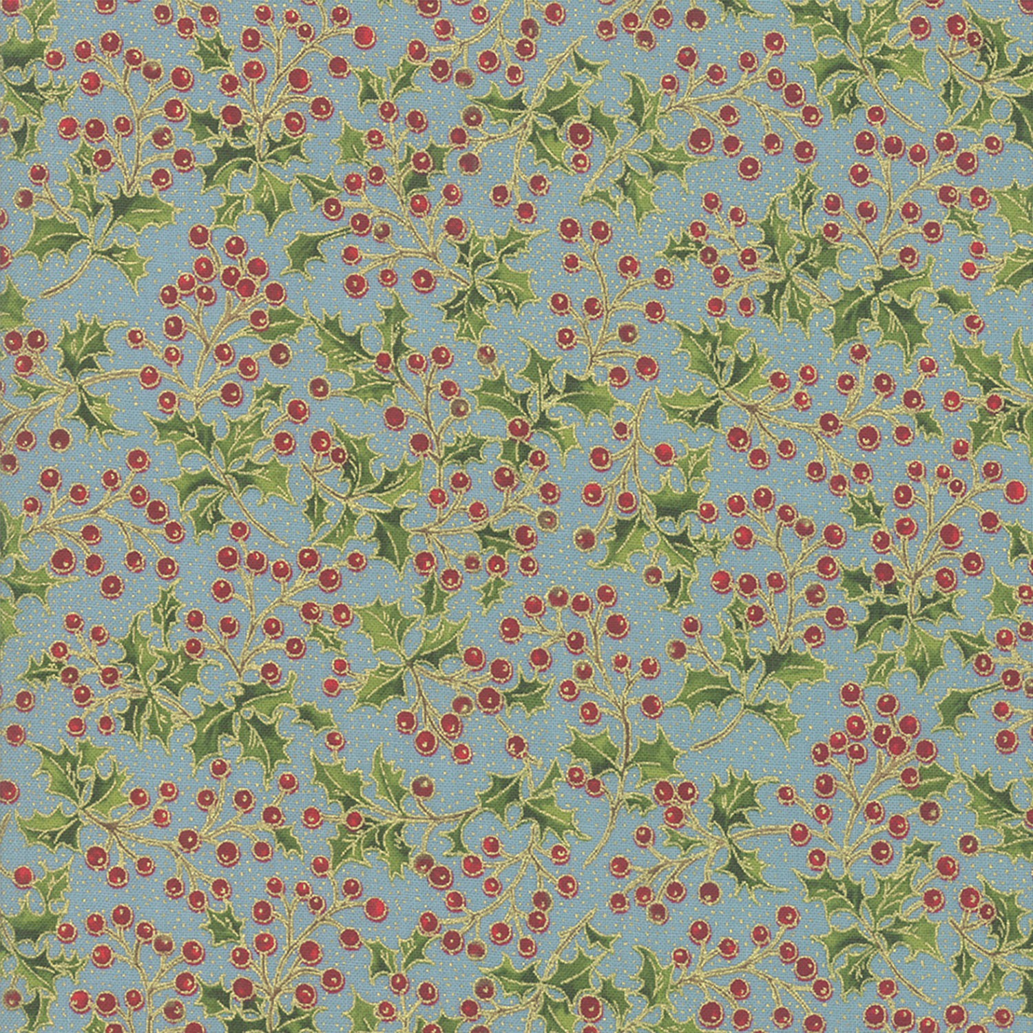 Poinsettias & Pine - Holly Berries | ConnectingThreads.com