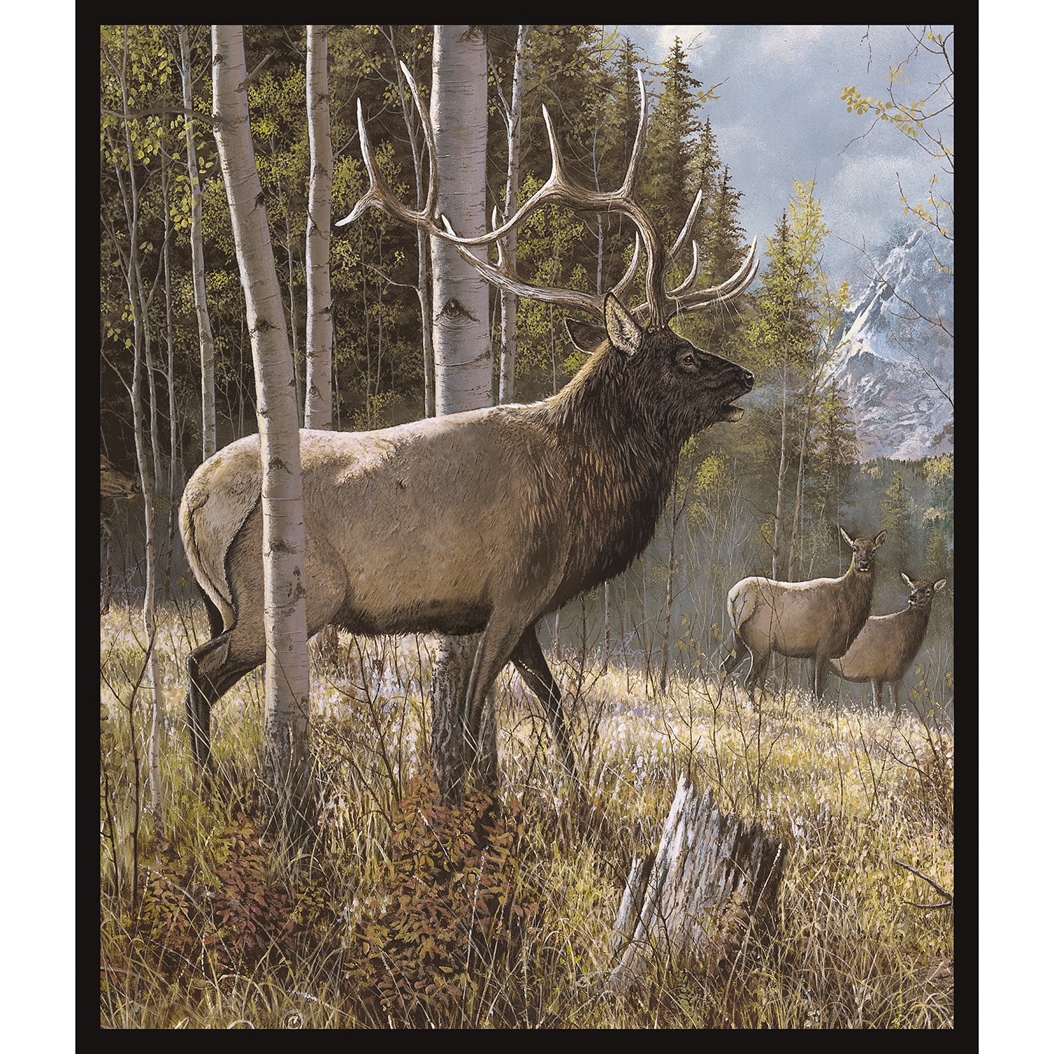 Sunlit Elk Panel | ConnectingThreads.com