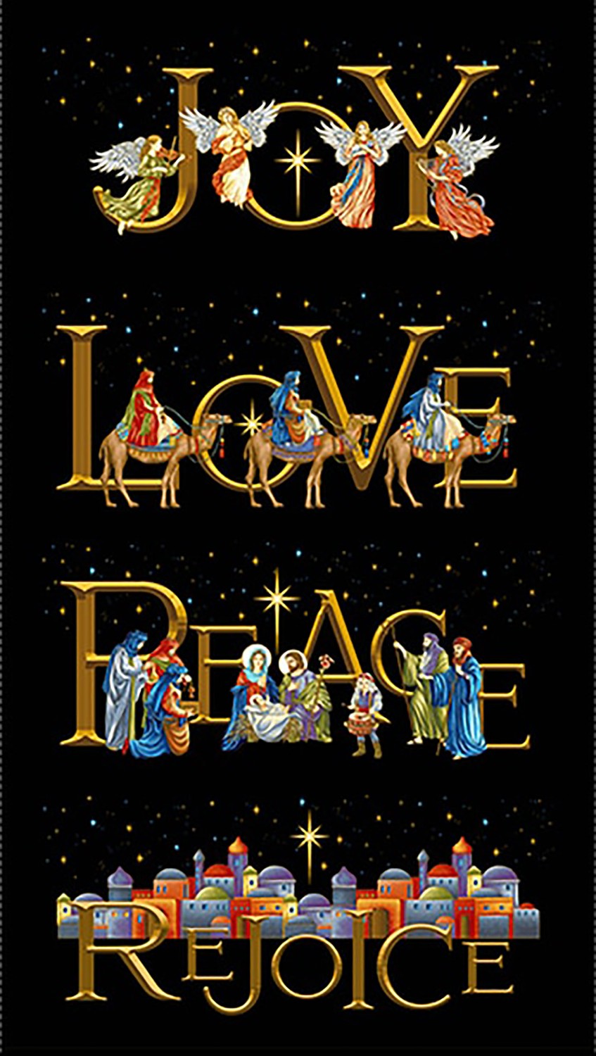 Silent Night - Silent Night Joy Peace Midnight Panel ...