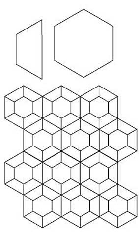 English Paper Piecing Hex and Half Hex Pattern | ConnectingThreads.com