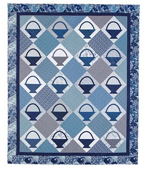 Indigo Baskets Quilt Free Pattern Download | ConnectingThreads.com
