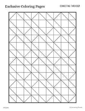 Half Square Triangles Coloring Page | ConnectingThreads.com