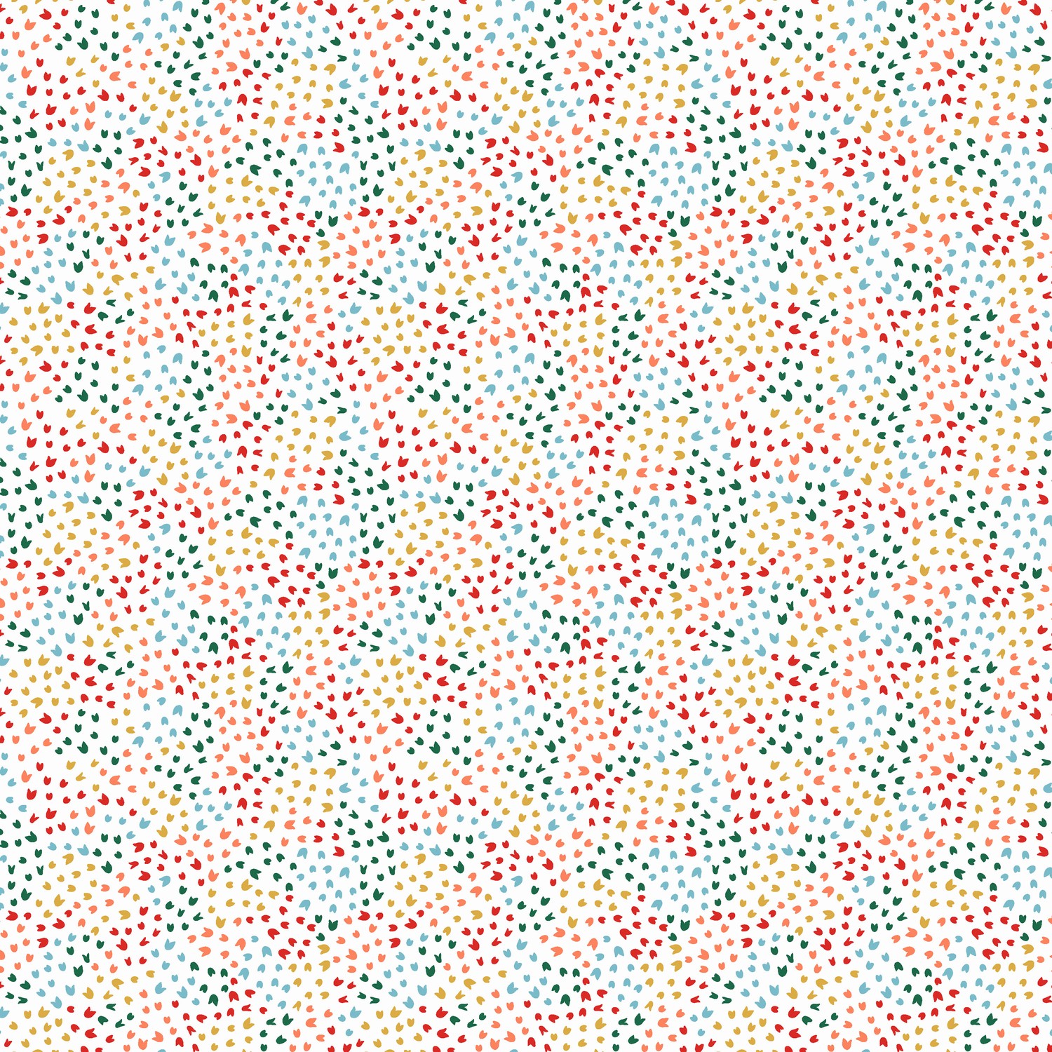 Clover & Dot - Clover & Dot Scattered Petals-White Quilting Cotton ...