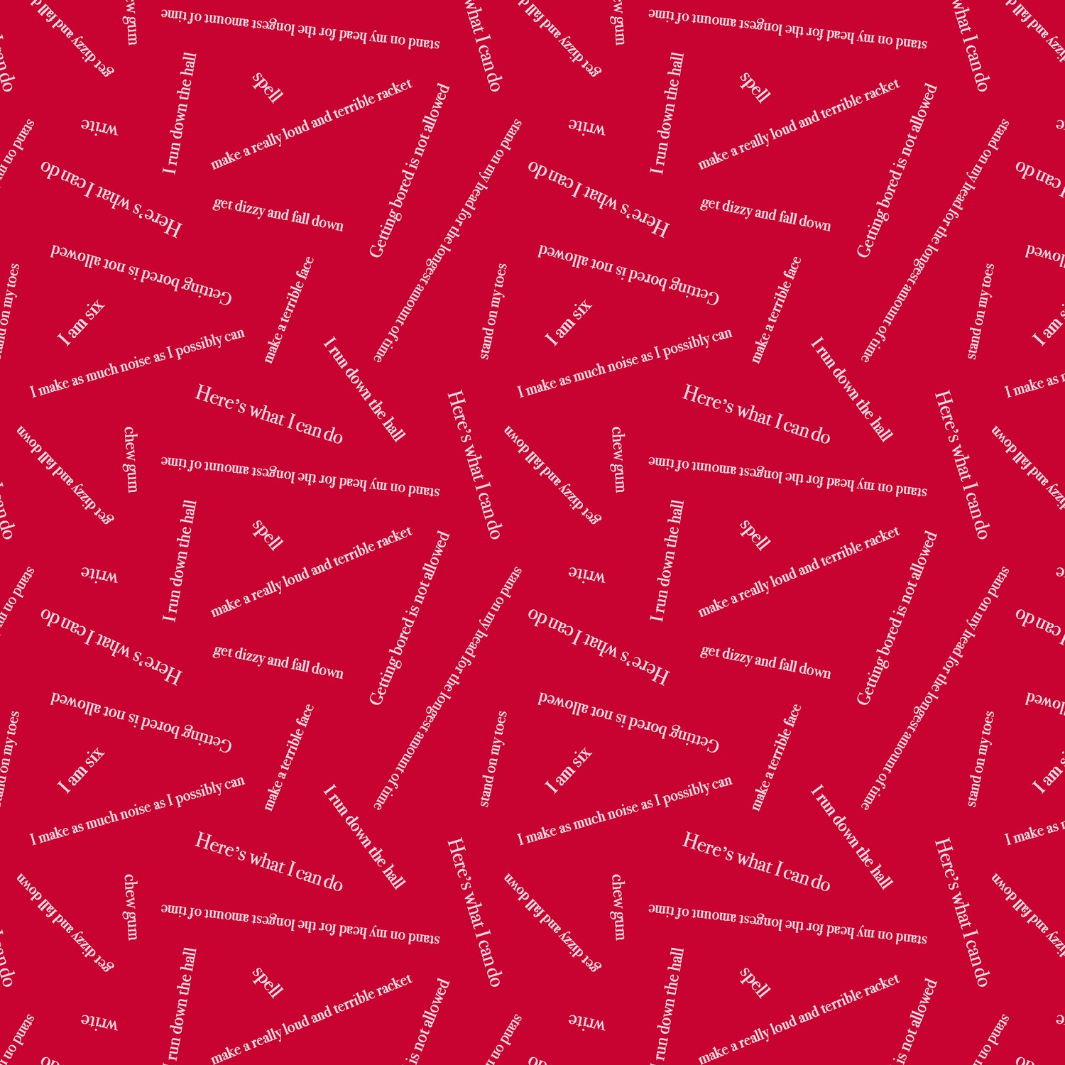 Eloise Says Red Quilting Cotton Fabric Yardage | Connecting Threads
