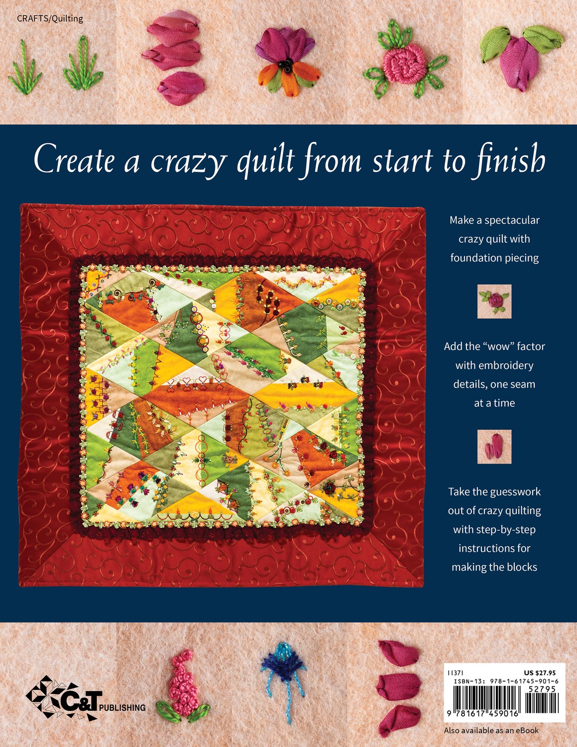 Crazy Quilting Dazzling Diamonds | ConnectingThreads.com