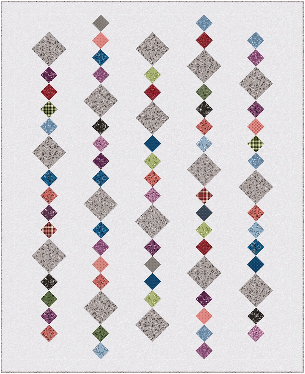 Winter Meadow Diamonds in the rough Flannel Quilt Kit | Connecting Threads