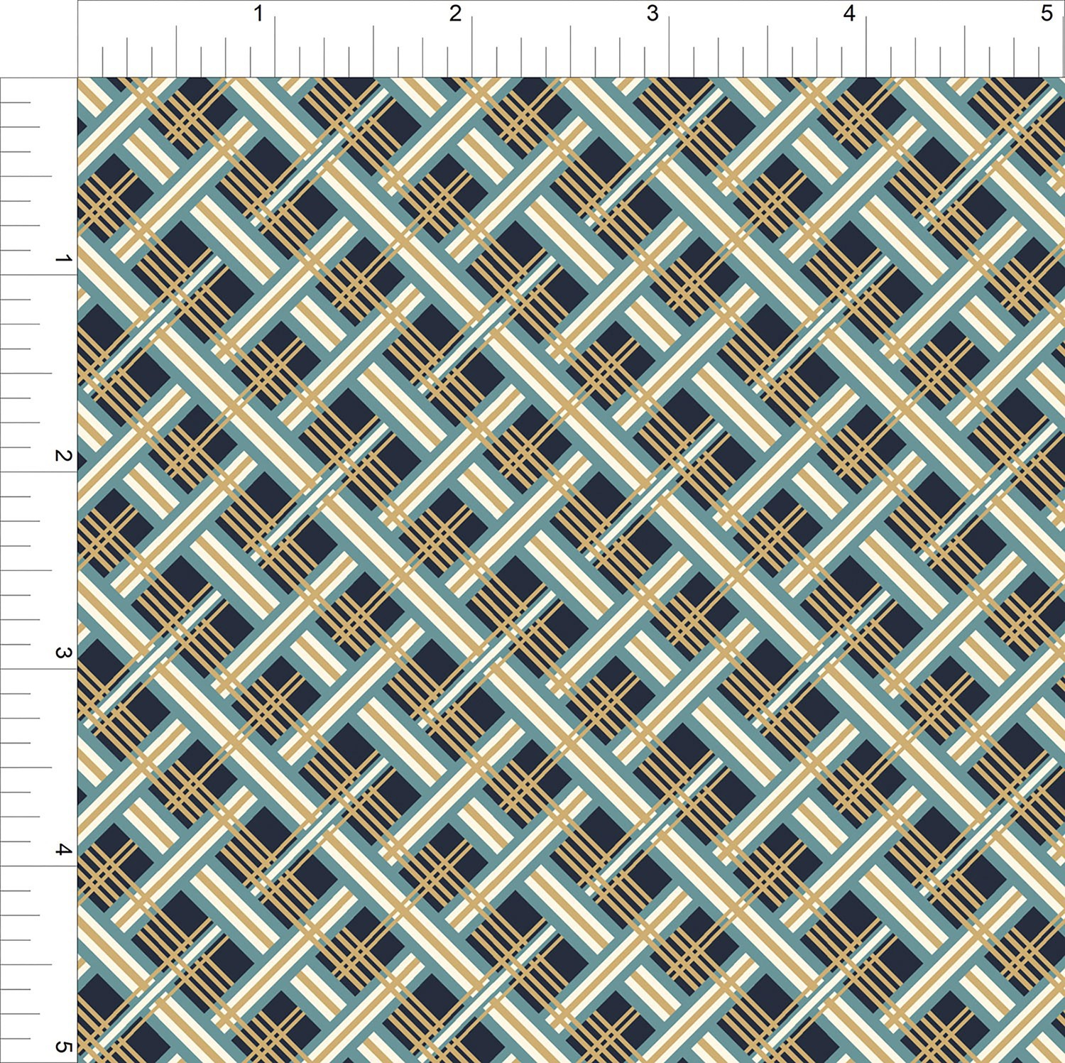 Specialty Cuts Stripe Bias Plaid 3 Yard Cut Teal Gold Metallic Multi Quilting Cotton Fabric ...