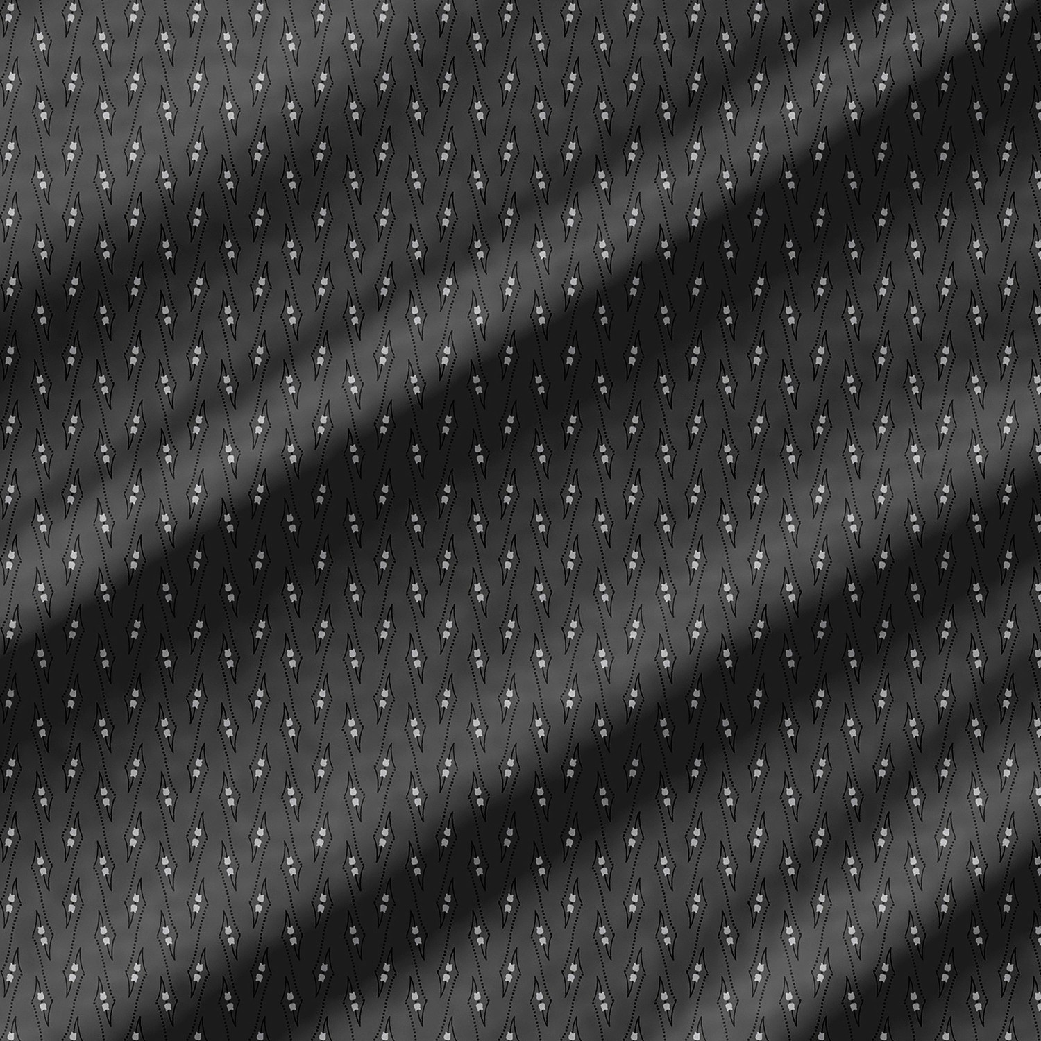 Specialty Cuts - Fancy Zigzag 3 YD Cut-Charcoal | ConnectingThreads.com