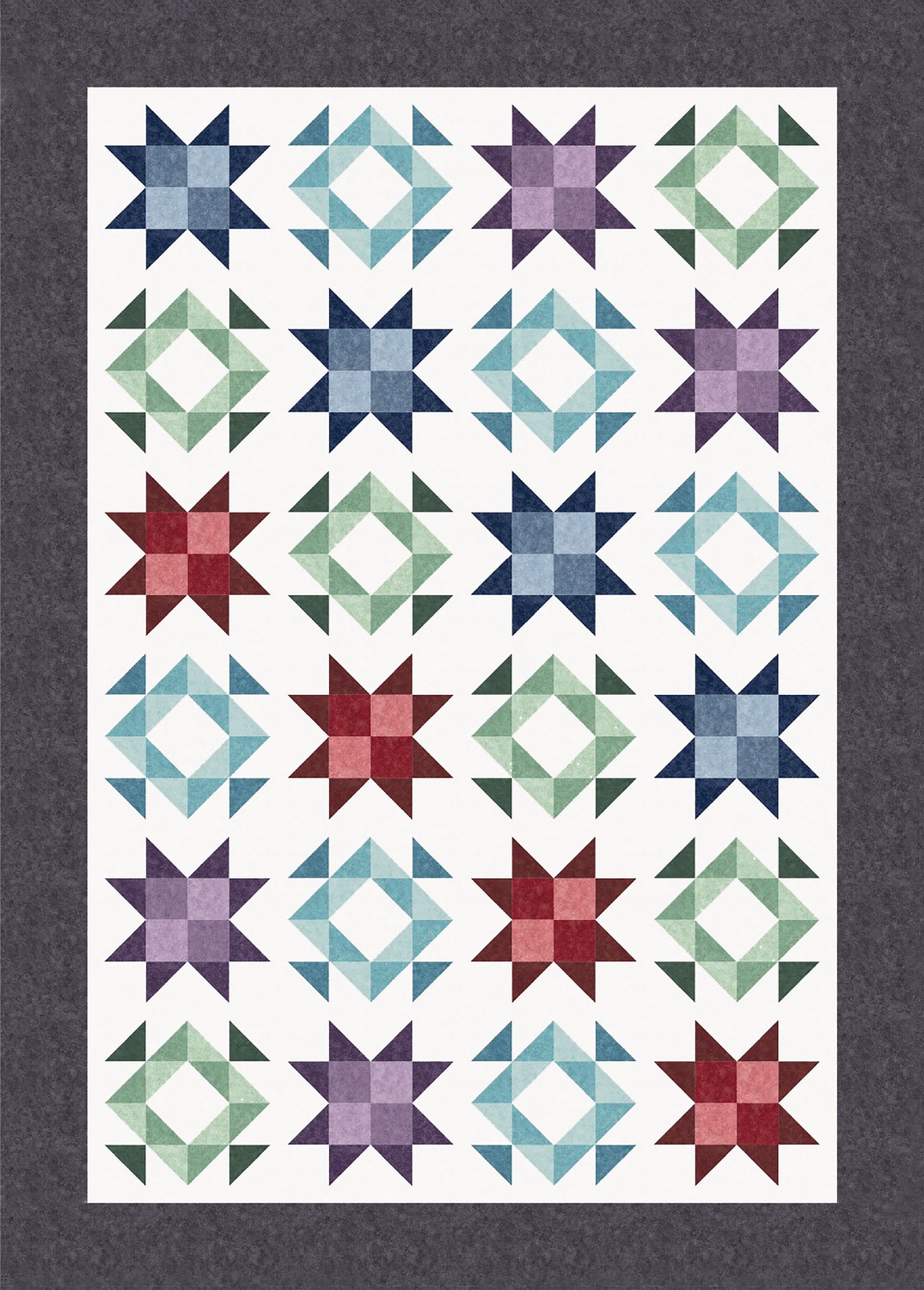 Mirage Tonals Mosaic Stars Quilt Kit - Connecting Threads