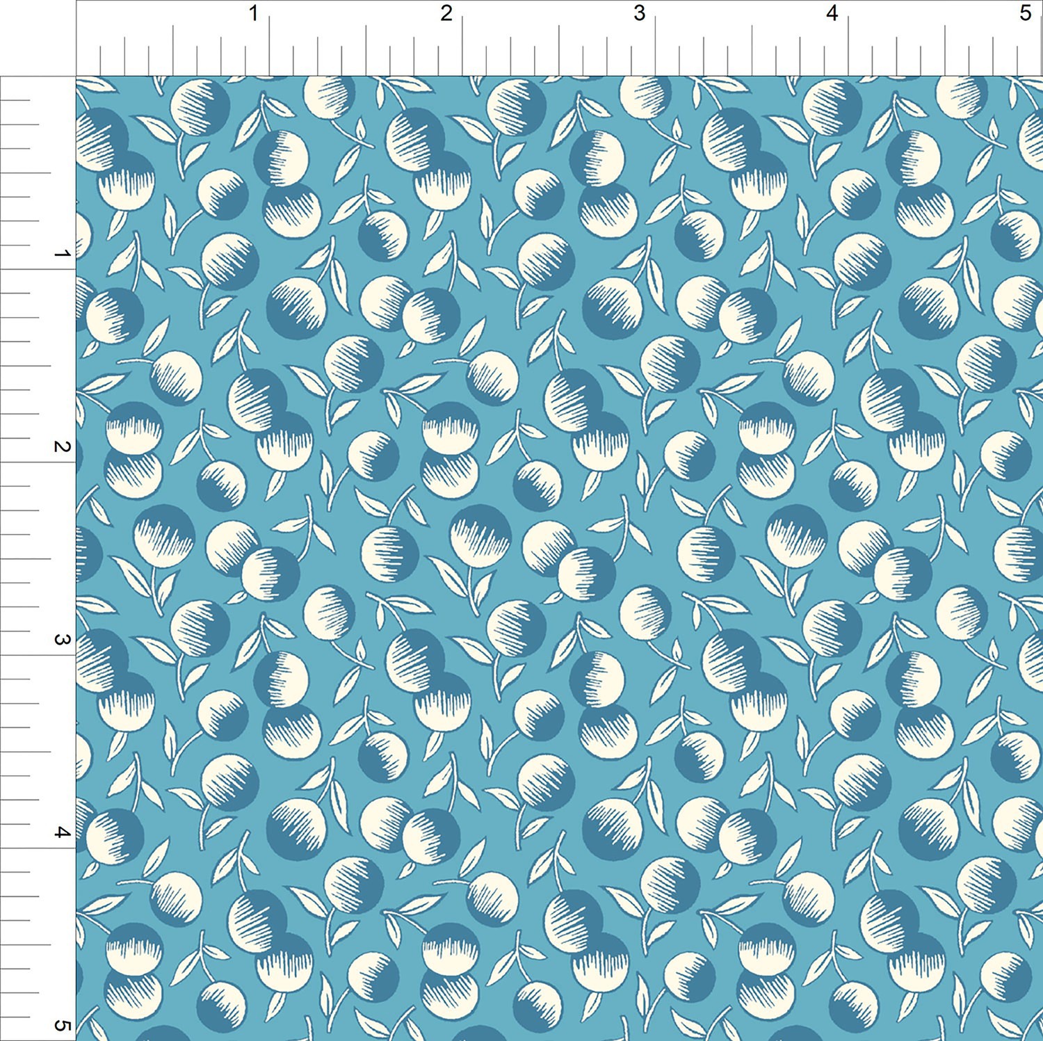 Specialty Cuts - Rounded Flowers 1 YD Cut-Dusty Ocean Mist | ConnectingThreads.com