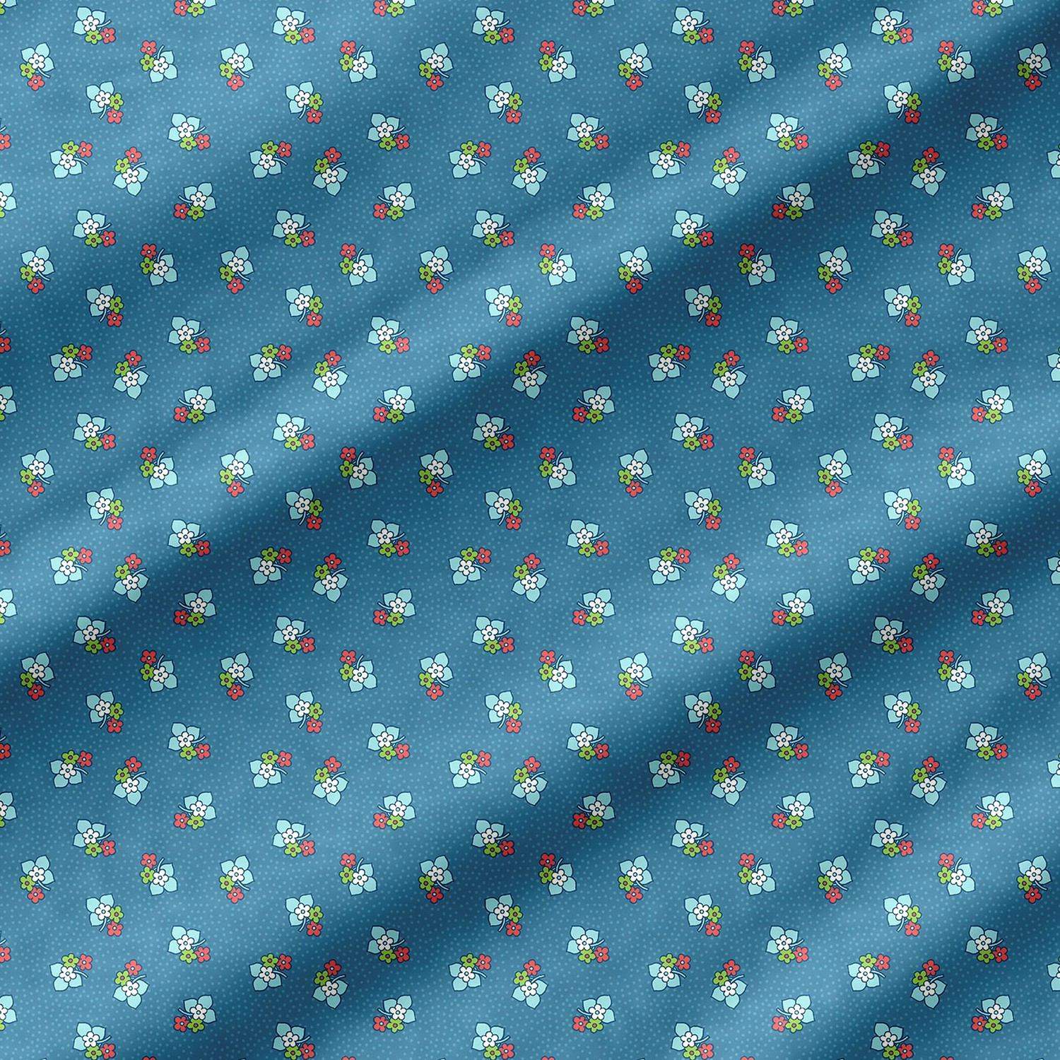 Specialty Cuts - Dottie Sprigs 1 YD Cut-Lt New Blue | ConnectingThreads.com