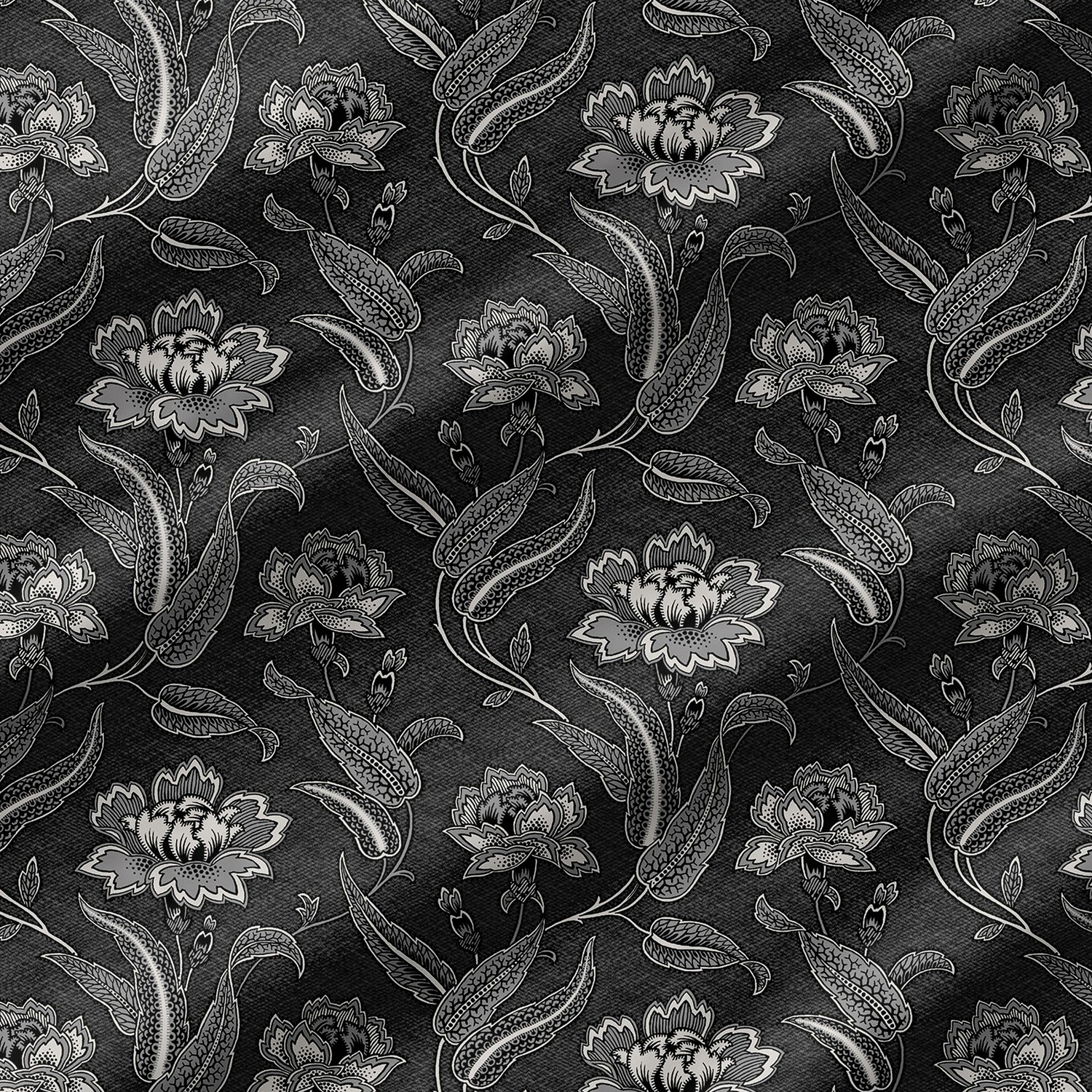 Specialty Cuts - Blooming Orchid 1 YD Cut-Black | ConnectingThreads.com