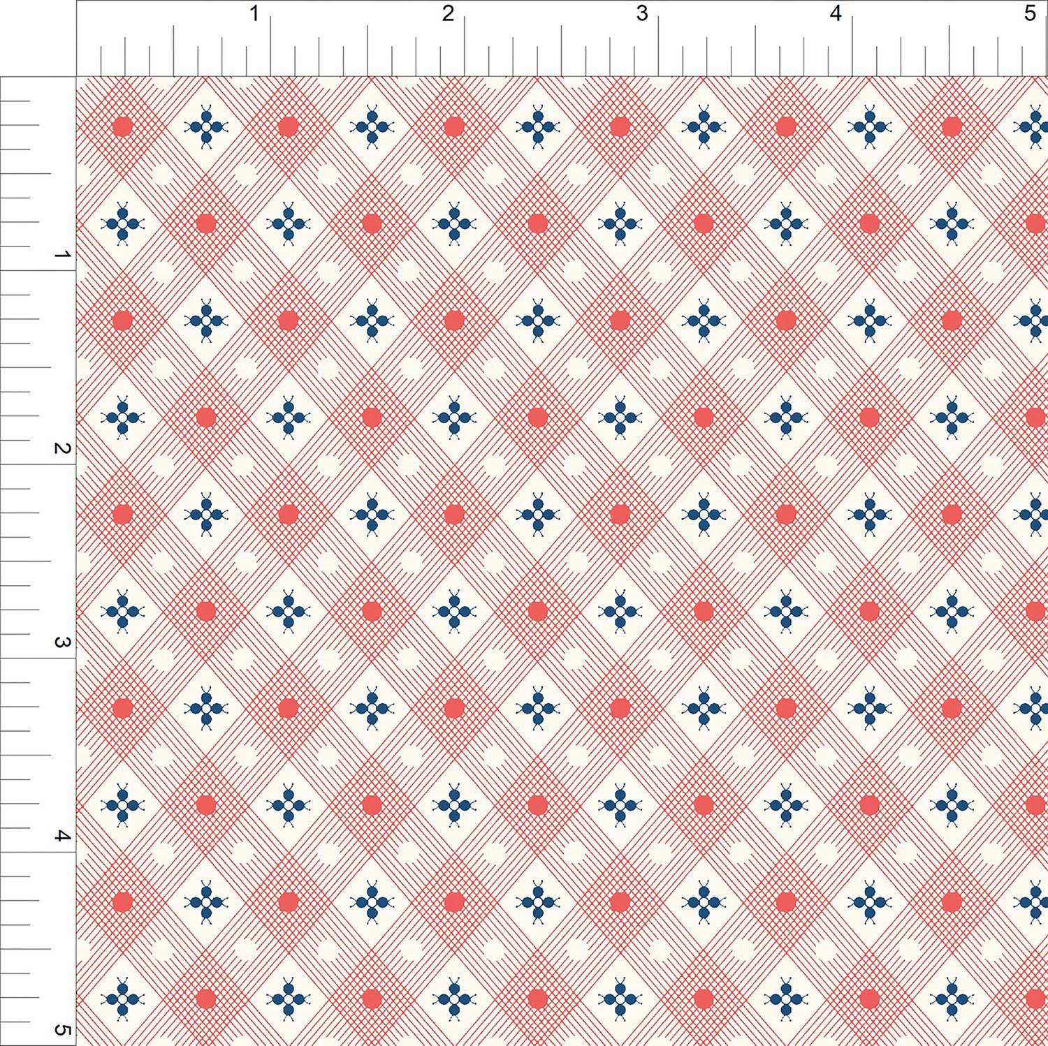 Specialty Cuts Woven Cloth 3 Yard Cut Lt Blaze Red Floral Quilting Cotton Fabric ...