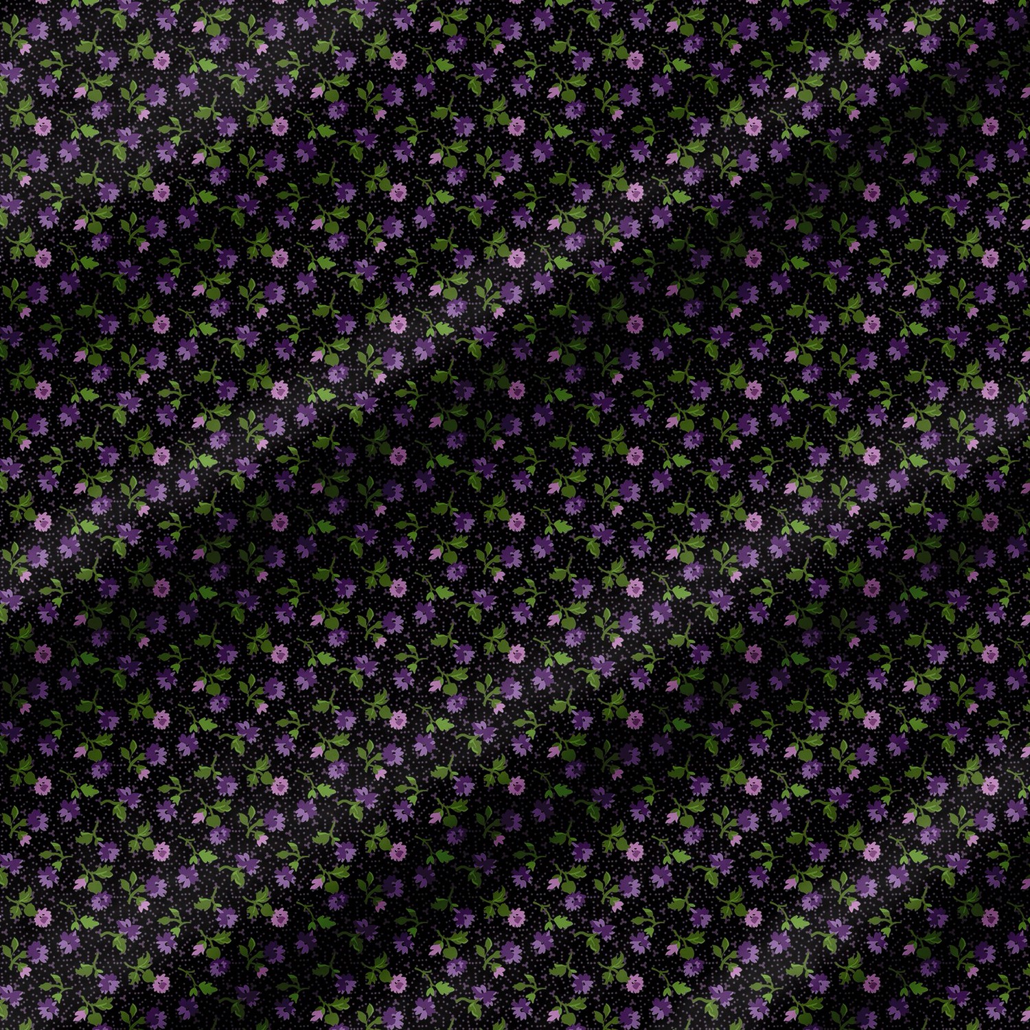 Specialty Cuts - Floating Flowers 3 YD Cut-Black | ConnectingThreads.com