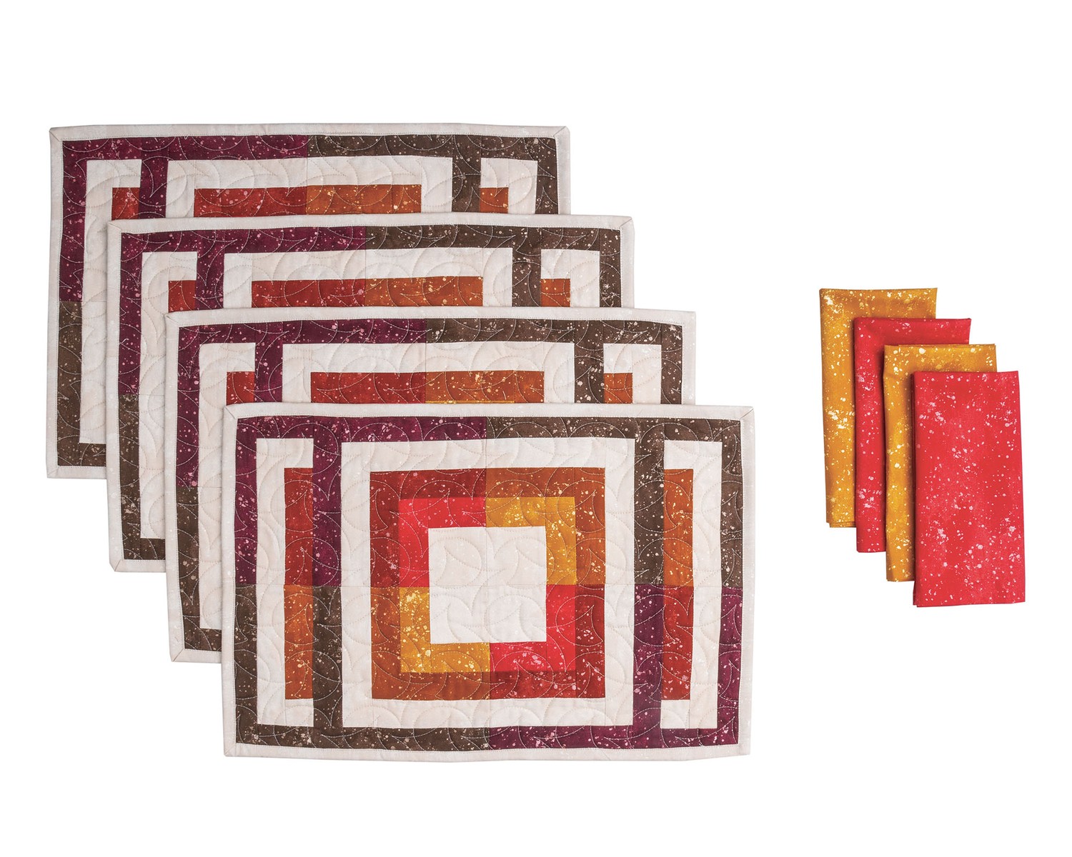 Shimmer Tonals - Shimmer Tonals Shimmer Stacks Placemat and Napkin Set Cool Cotton Fabric Kit ...