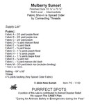 Mulberry Sunset Pattern Download | ConnectingThreads.com