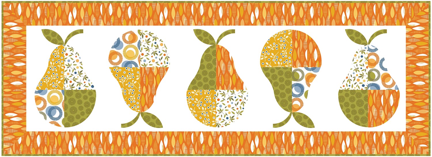 Early Autumn - Early Autumn Share the Pears Table Runner Cotton Fabric ...