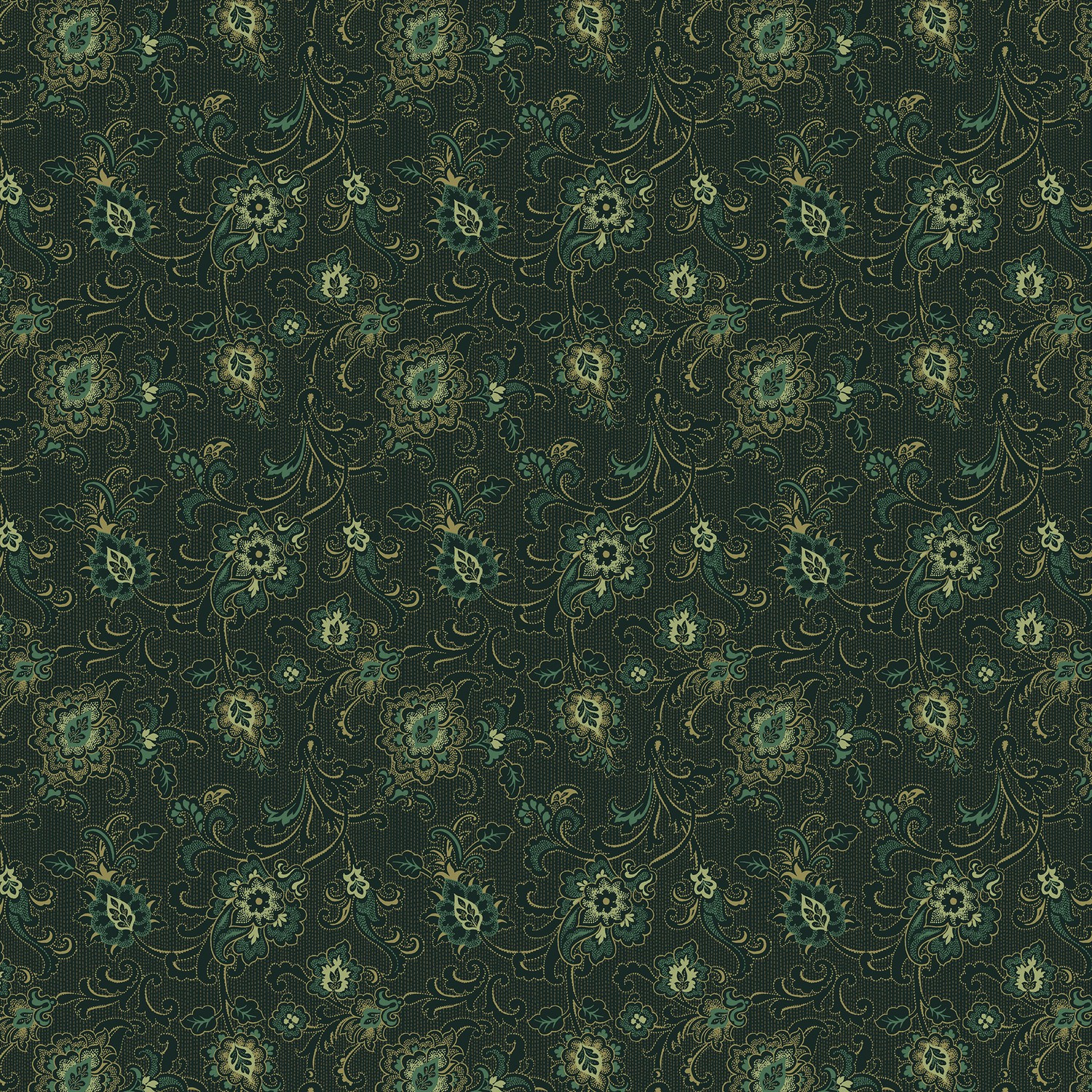 Lady Eliza - Lady Eliza Wild Damask Spruce Quilting Cotton Fabric Yardage | ConnectingThreads.com