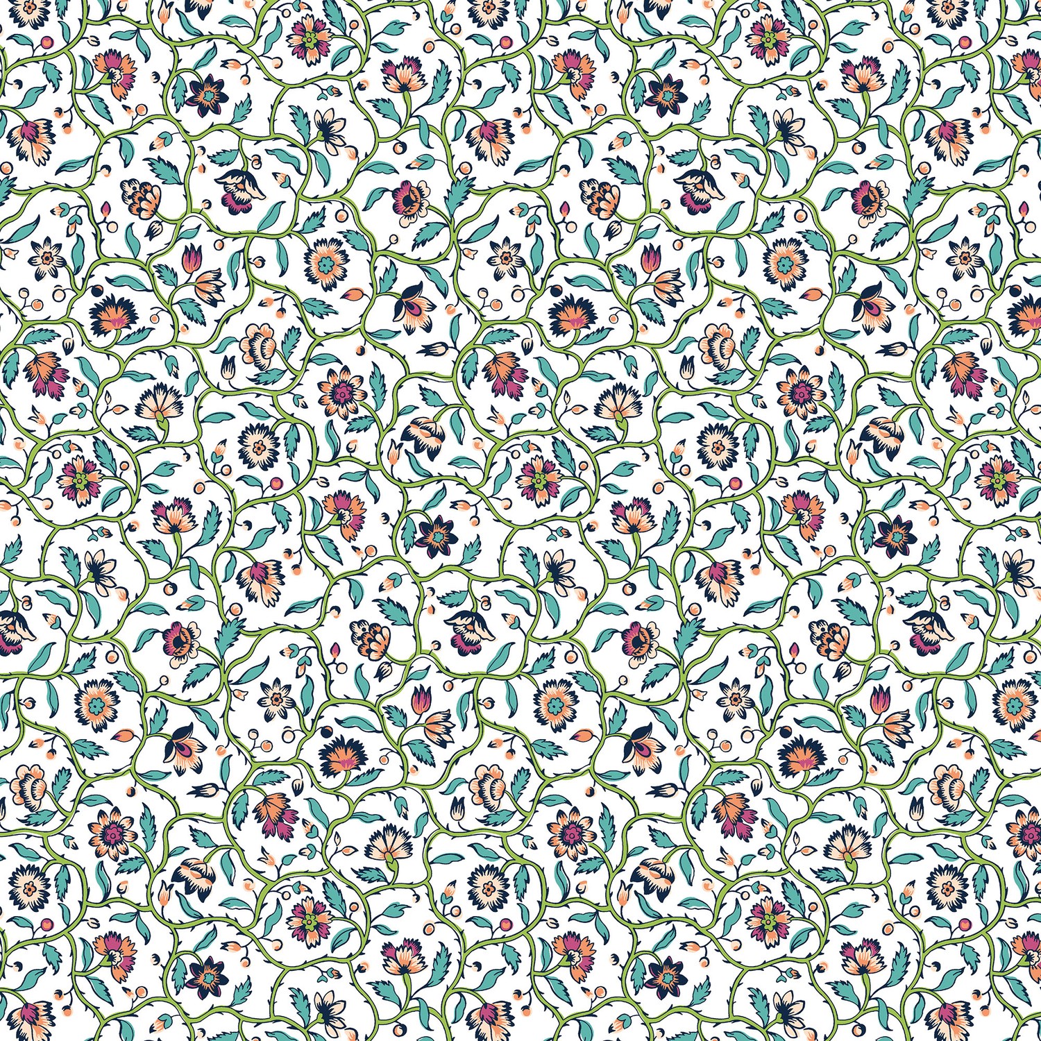 In Full Bloom - In Full Bloom Ramble Multi Quilting Cotton Fabric Yardage | ConnectingThreads.com