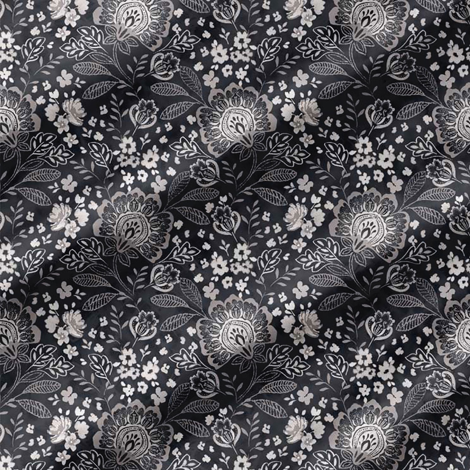 Backing Fabrics Elizabeth Black 108 in Wide Backing Fabric Yardage ...