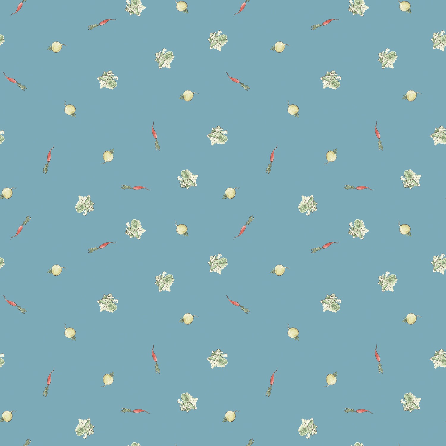 The Tale of Peter Rabbit - Veggies-Blue | ConnectingThreads.com