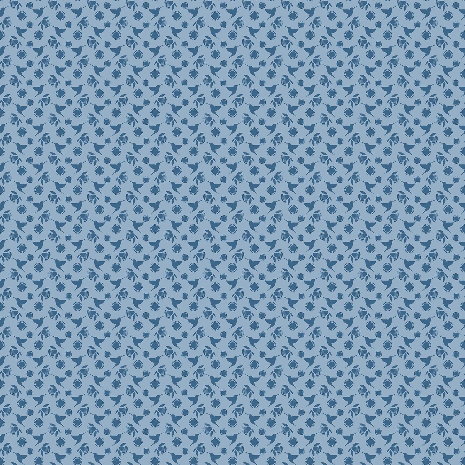 Early Autumn - Early Autumn Hummingbird Autumn Sky Quilting Cotton ...