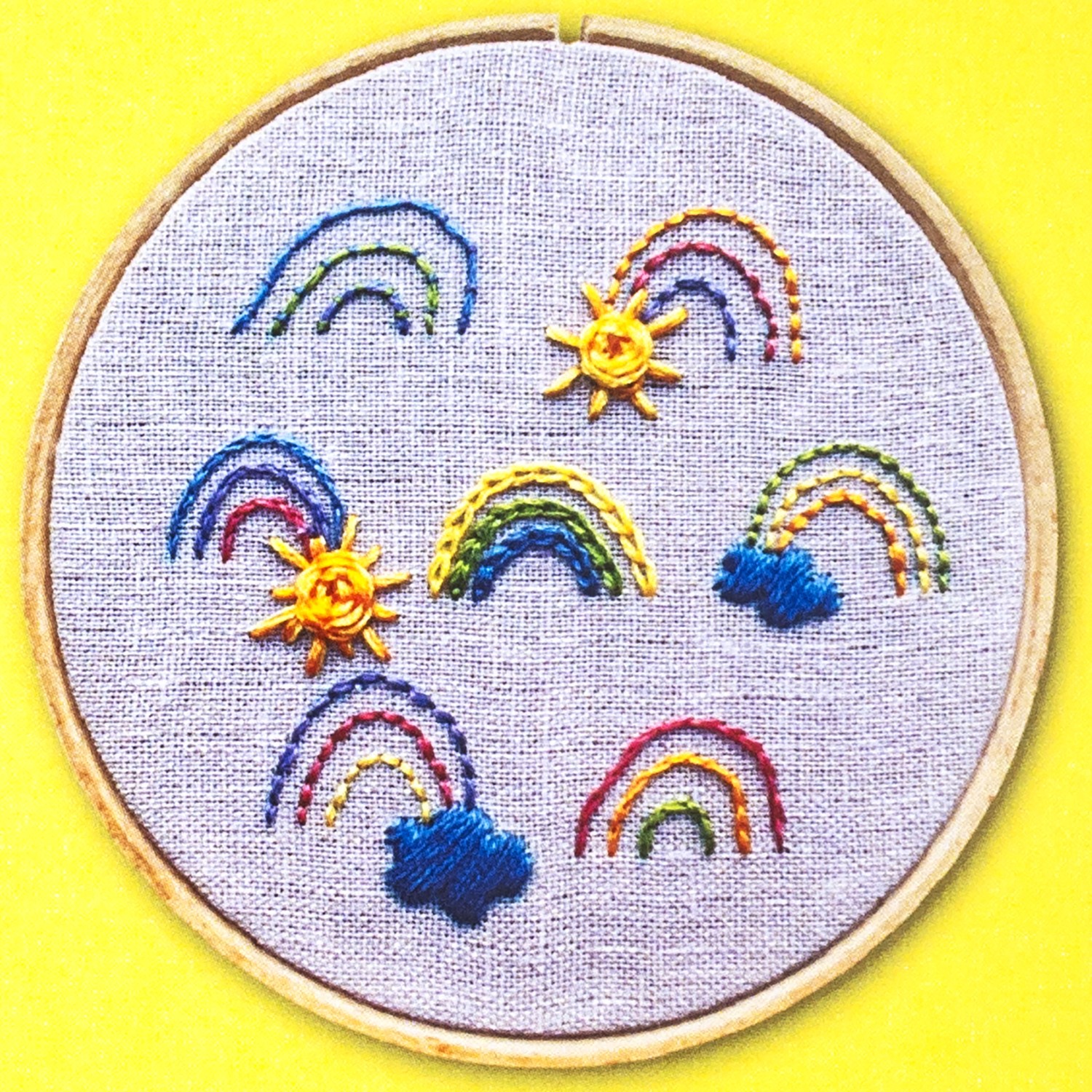 Sunshine & Rainbows Embroidery Kit | Connecting Threads