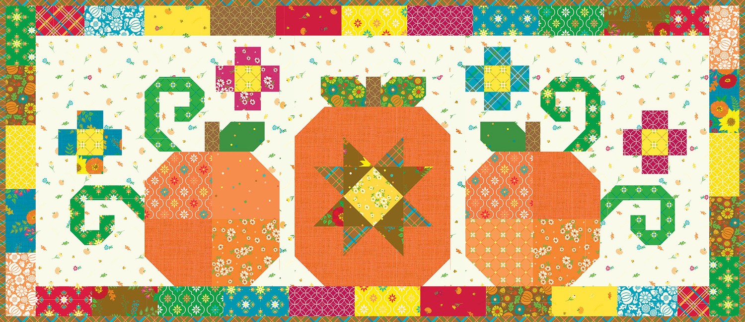 Autumn Afternoon - Pumpkin Trio Runner Kit | ConnectingThreads.com