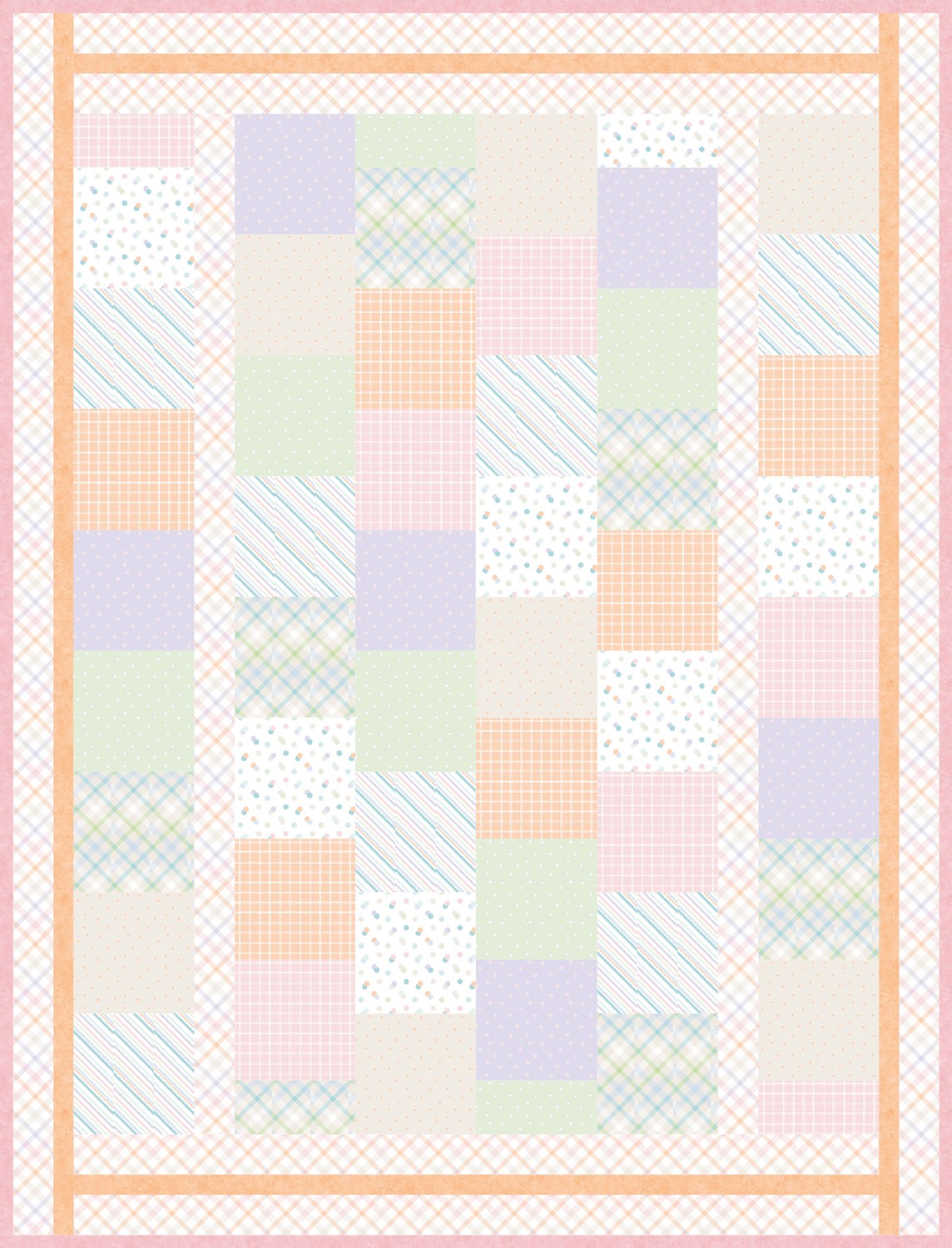 Pattern Play Flannel - Pattern Play Flannel Due Date Peach Smaller Flannel Quilt Kit ...