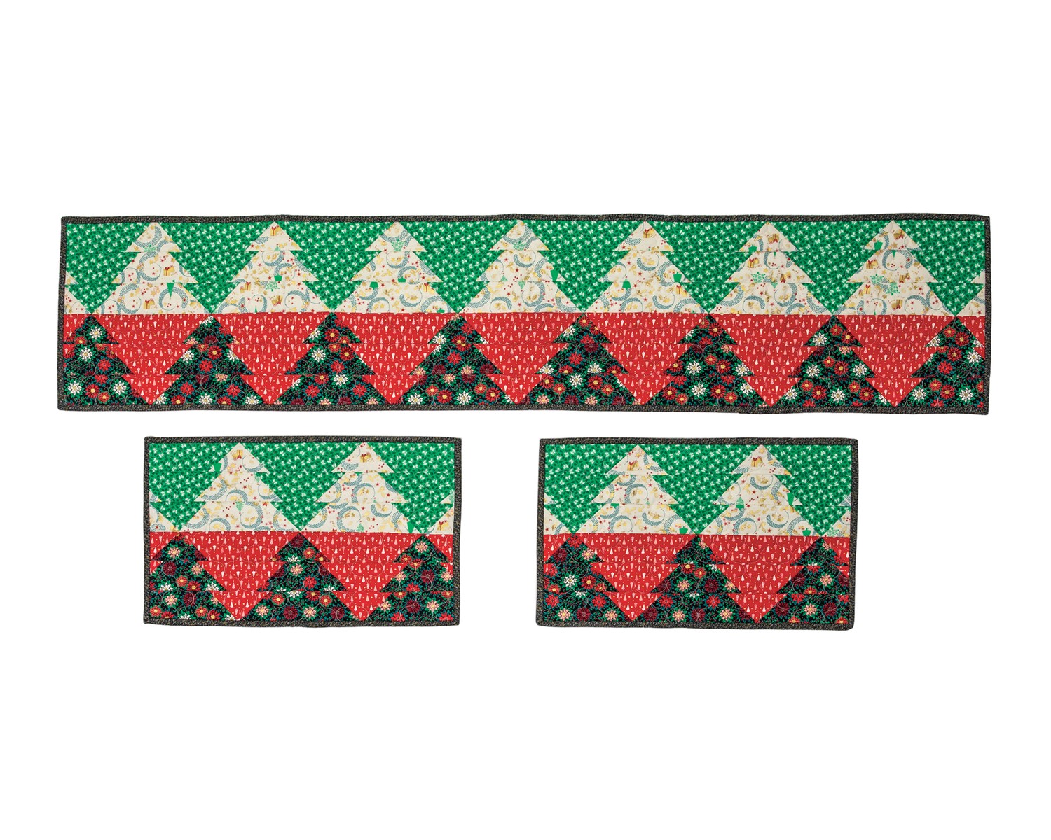 Holiday Magic - Holiday Magic Holiday Cookies Placemats and Table Runner Cotton Fabric Quilt Kit ...