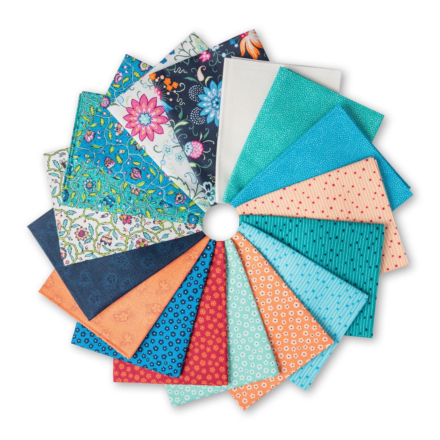 In Full Bloom - In Full Bloom Fat Quarter Sampler - 17 Pieces | ConnectingThreads.com