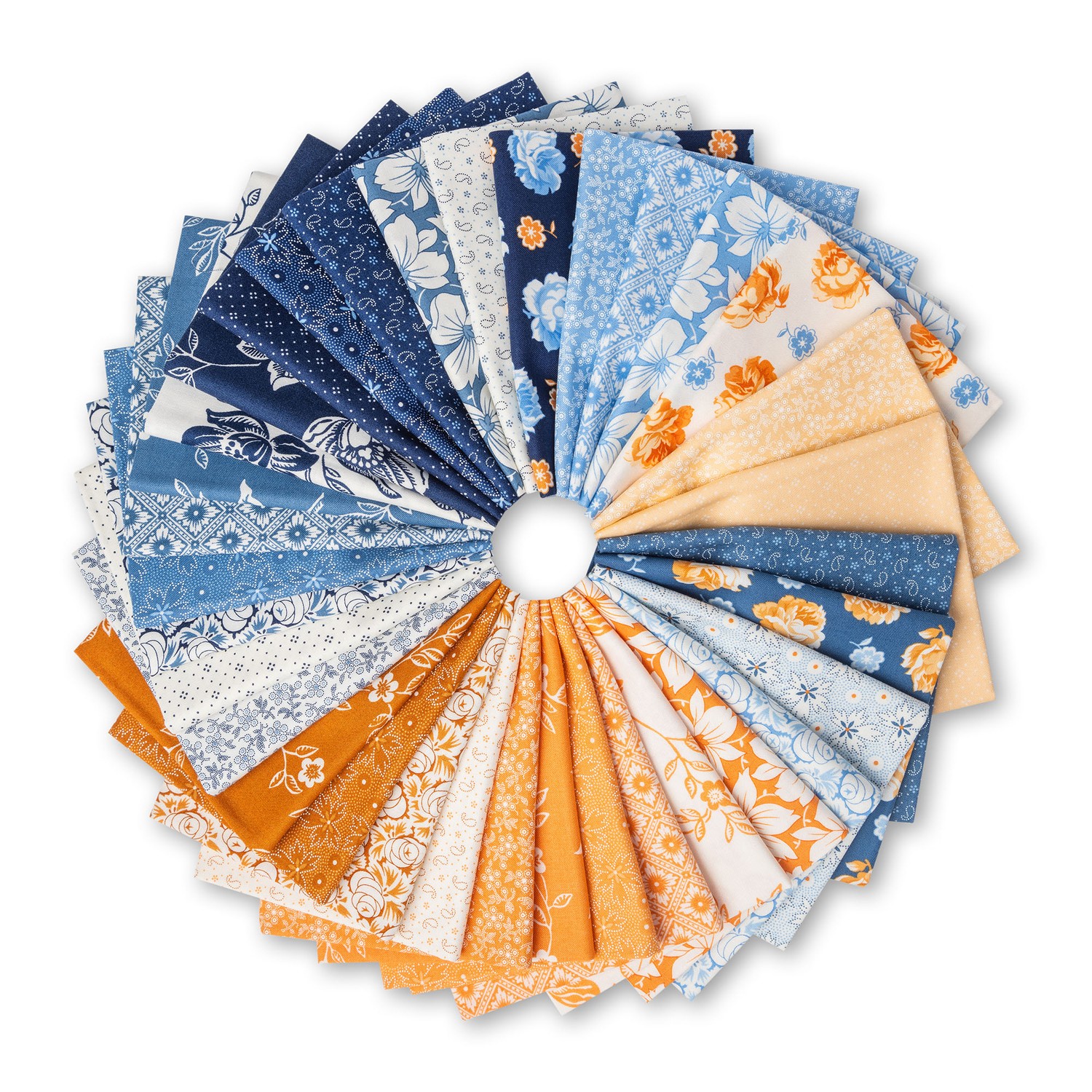 Denim Daisies Fat Quarter Sampler | ConnectingThreads.com