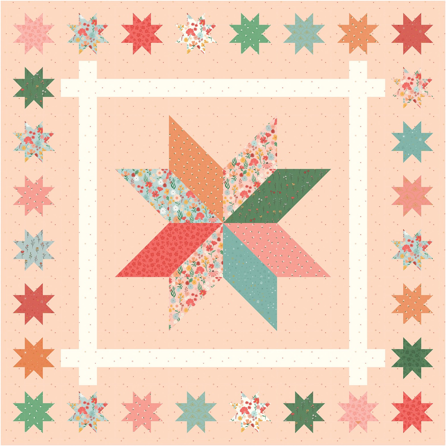 Primrose Star Quilt Kit | ConnectingThreads.com