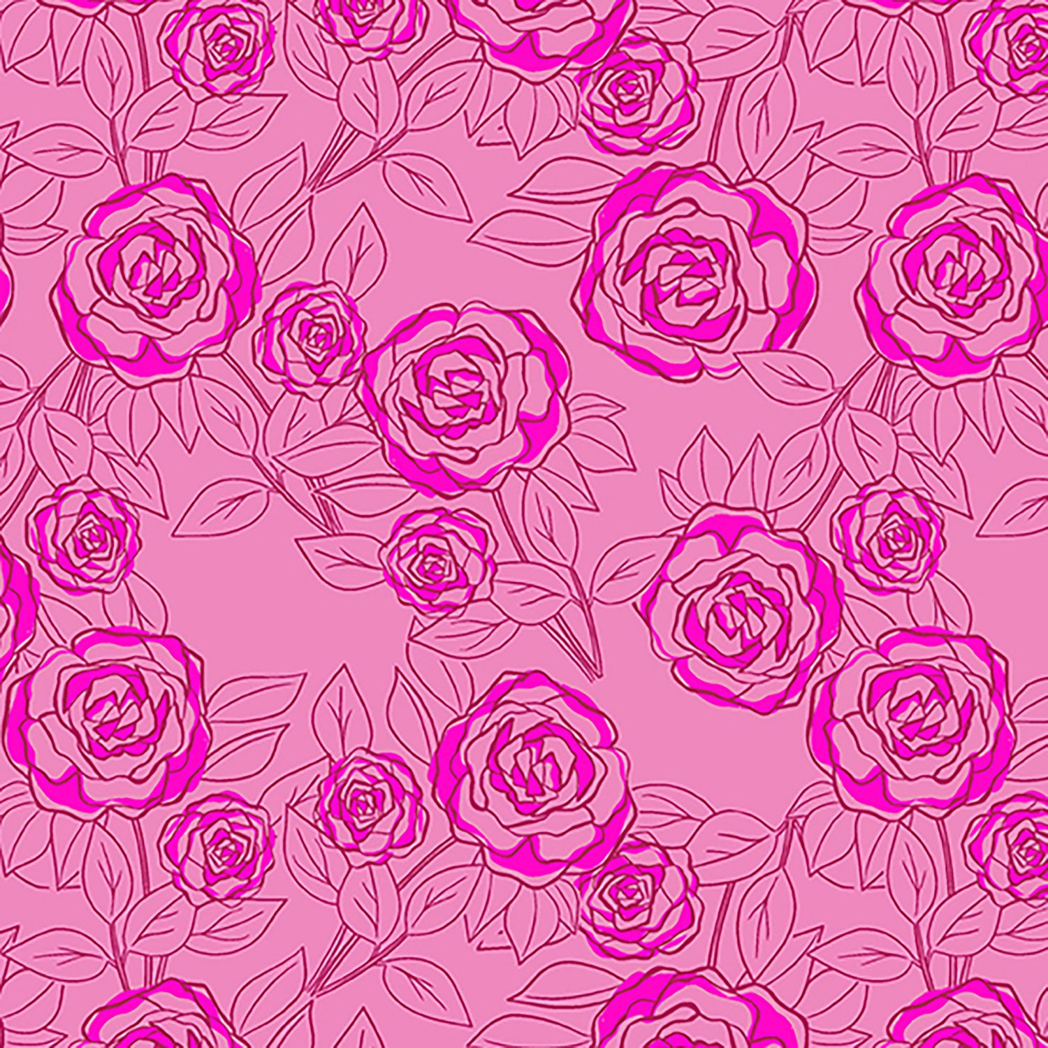 Color Me Pretty - Color Me Pretty Rose Bloom Rose Quilting Cotton Fabric Yardage ...