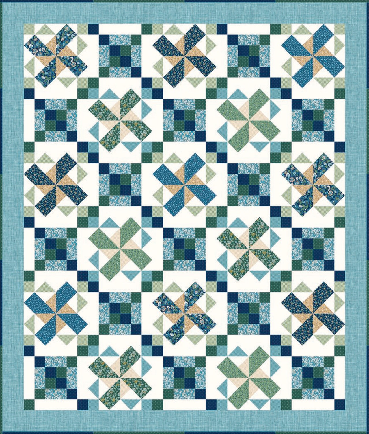 Luxembourg Square - Luxembourg Square Paddlewheel Multi Cotton Fabric ...